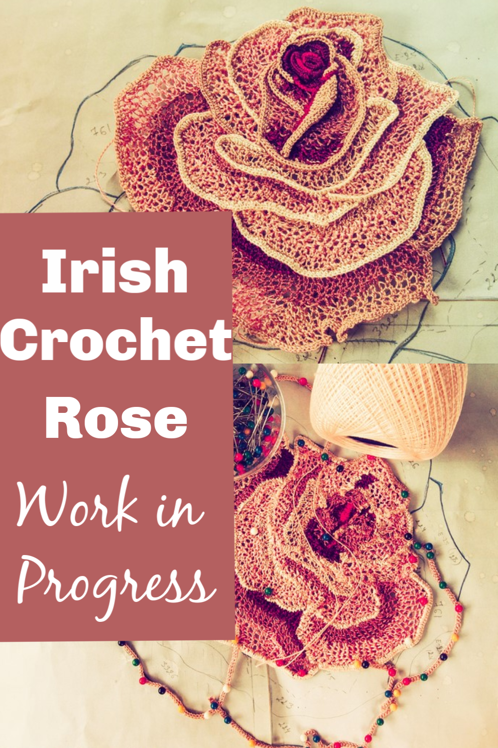 Irish Crochet Project: Main Rose - Hobbyist on the Road