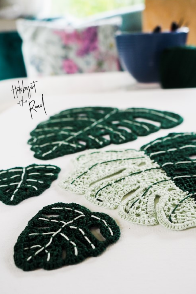 crochet monstera leaves irish lace freeform crochet pattern how to tutorial
