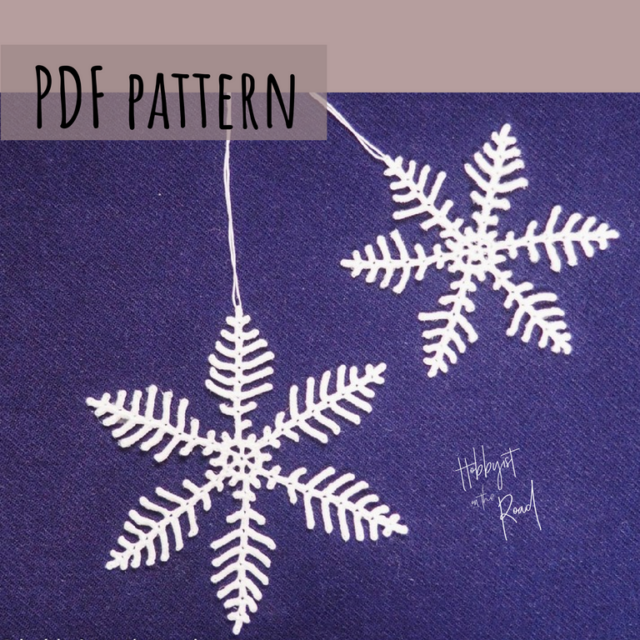 Two Spiky Snowflakes Crochet CAL PDF Pattern Instant Download