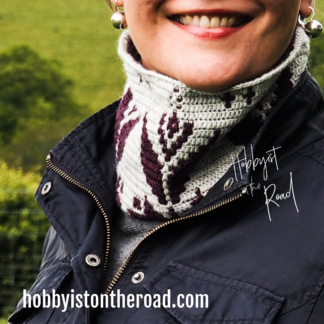 Baltic Flowers Cowl Crochet Pattern Mosaic Overlay